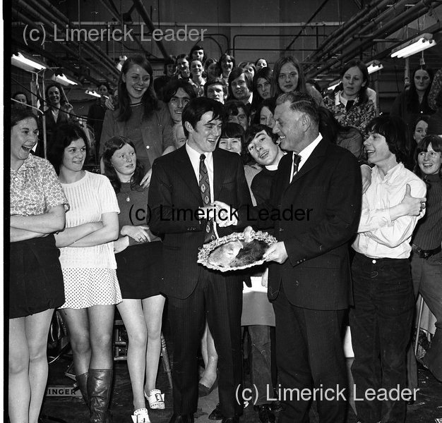 Presentation to Hughie Hamilton at Danus Factory 1971 | From Limerick ...